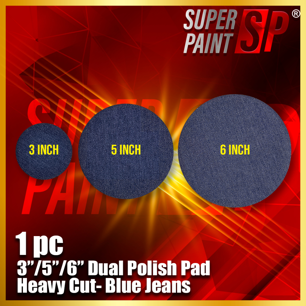 3" 5" 6" Cover Edge DA Dual Action Polish Pad Corduroy / Blue Jean ...