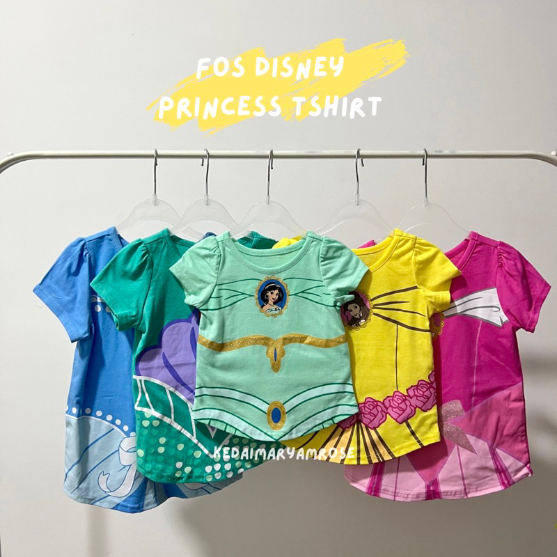 (1-16 YEARS)🔥Ready Stock🔥 FOS Disney Princess Glitter Shirt | Shopee ...