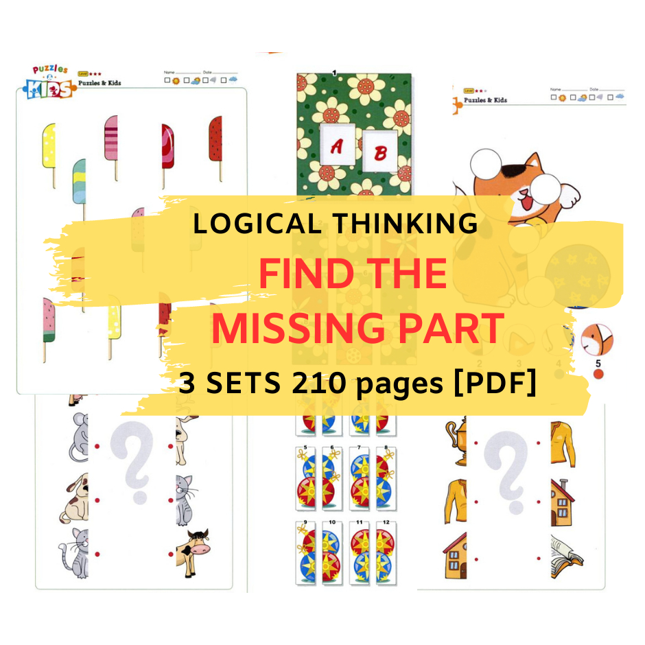 A8 – [PDF] Find the missing part 210 pages - logical thinking worksheet ...
