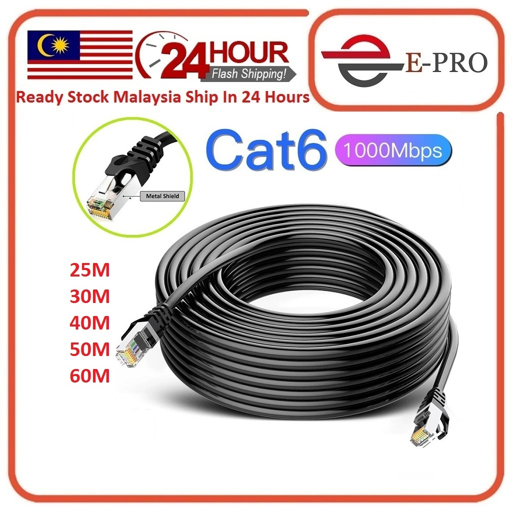 OUTDOOR LAN CAT6 CABLE RJ45 Patch Cable Ethernet Network LAN Cable UTP 15M 20M 25M 30M 40M 50M ...
