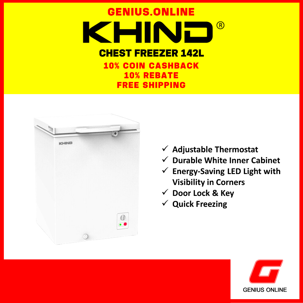 KHIND Chest Freezer (142L) FZ142 | Shopee Malaysia