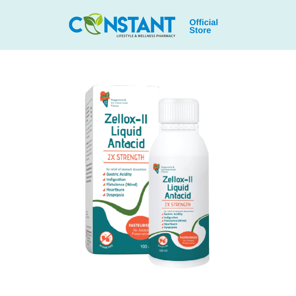 Zellox II Double Strength Liquid Antacid 100ml | Shopee Malaysia