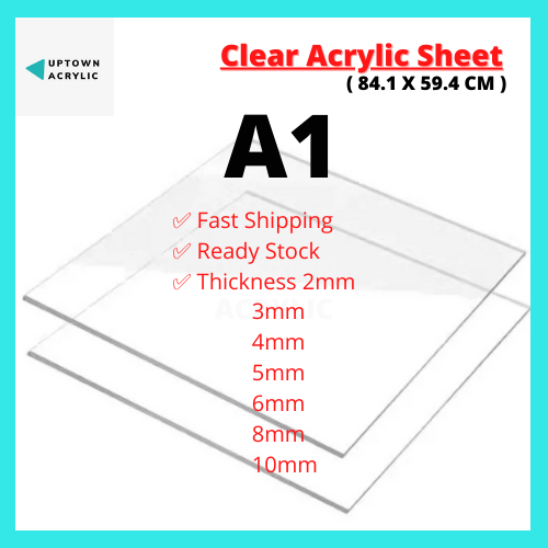 Acrylic Sheet A1 Size | 594mm width x 841mm length | | Shopee Malaysia