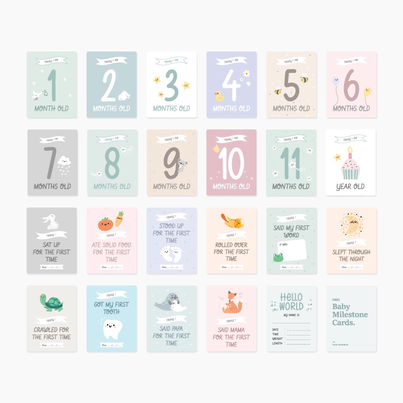 OMG Baby Milestone Cards | New Minimalist Design | Newborn Monthly ...