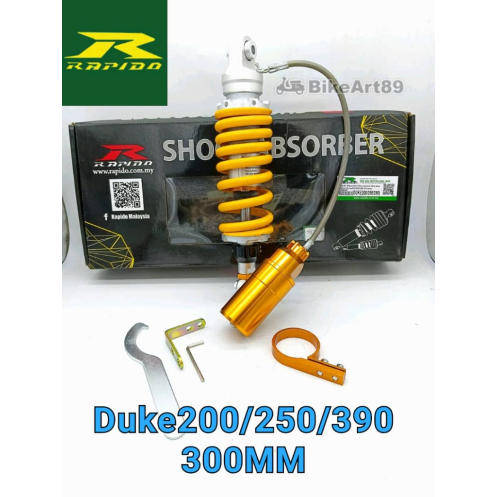 RAPIDO Shock Absorber Monoshock Gas 300MM KTM Duke 200 250 390 RC RC390 ...