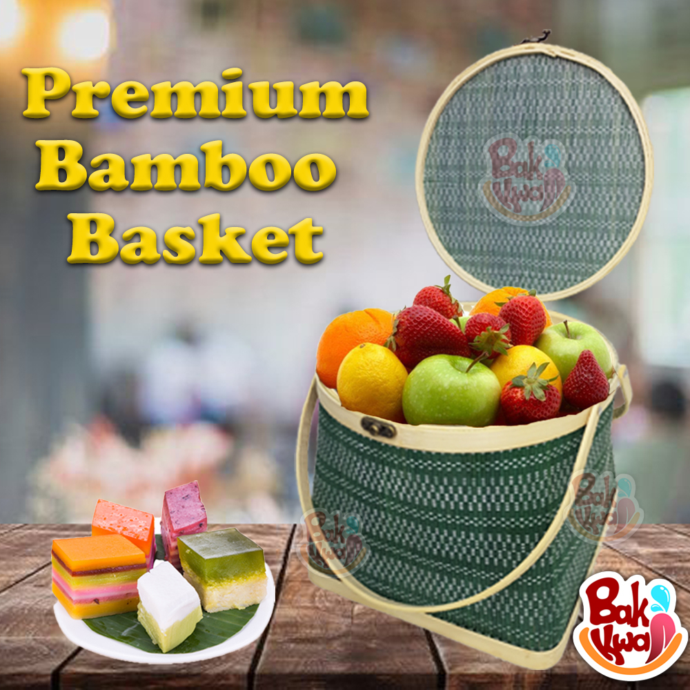 Bakul Buluh Raya Bamboo Portable Storage Basket for Hamper Raya Moon ...