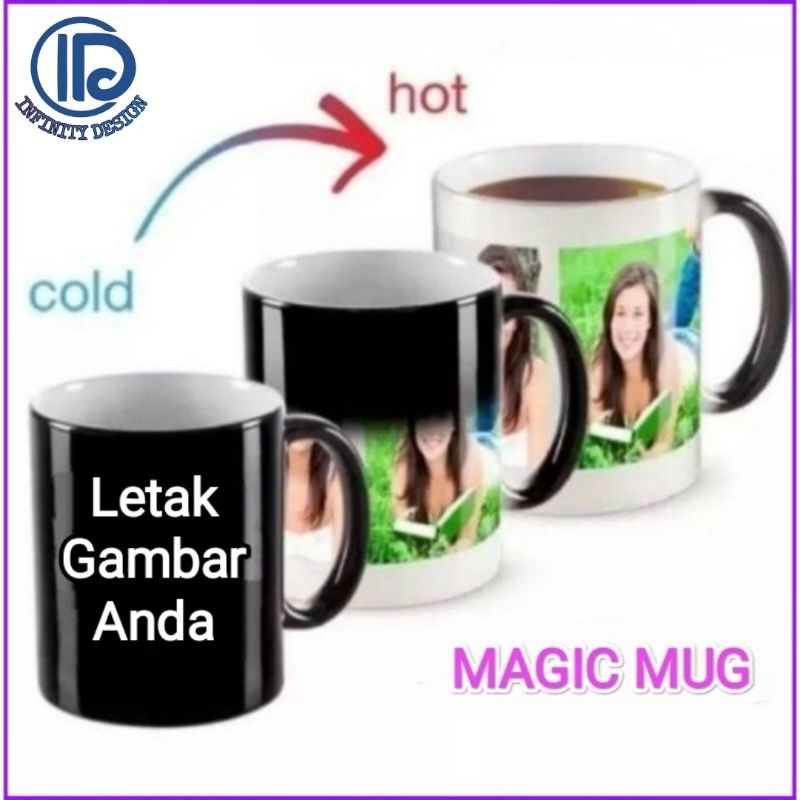 (Letak Gambar &Logo)Magic Mug Printing / Custom Print Magic Mug ...