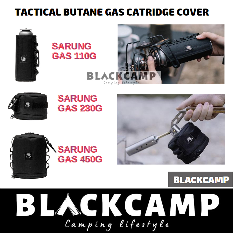GoPast Butane Gas Tank Cover Gas Warmer Tactical Black Protection Case Gas 110G 230G 450G ...