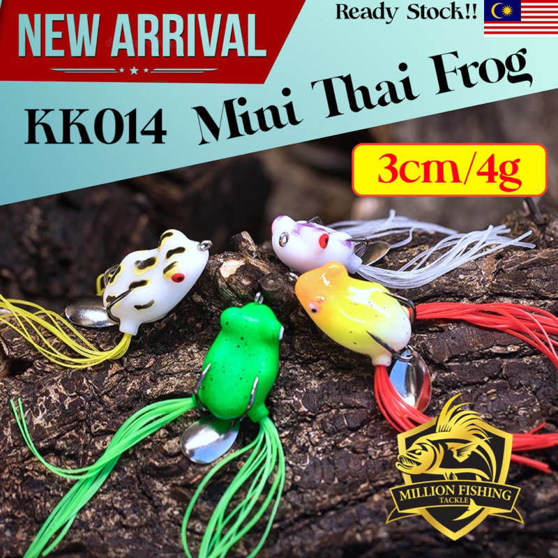 【KK014】3cm Umpan Katak Mini Thai Frog Lure Snakehead Fishing Topwater ...