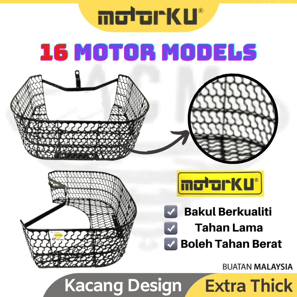 ART MOTORKU Bakul Kacang 88 Tebal Keras Basket Motor Y100 Y110 SS2 125Z ...
