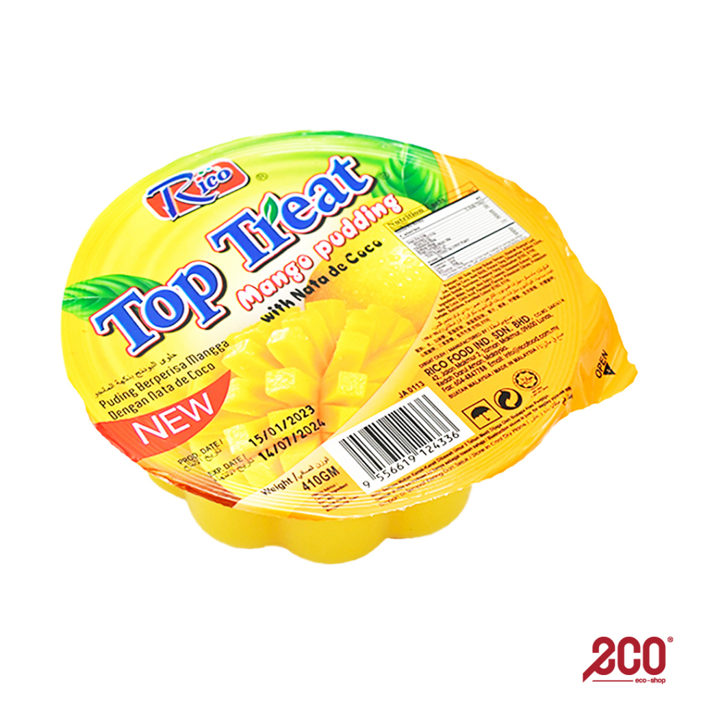 Rico Top Treat Mixed Flavour Pudding With Nata de Coco 410G | Shopee ...