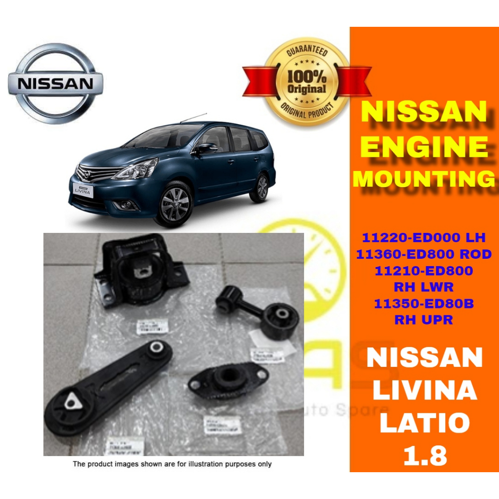 100% Original Nissan Engine Mounting Set - Nissan Livina Latio 1.6 BY ...