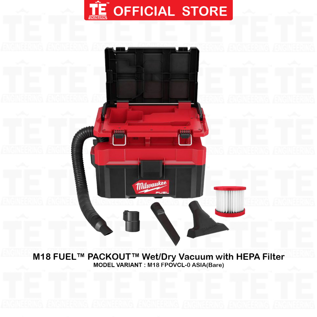 Milwaukee M18 Fuel Packout Wet/Dry Vacuum with HEPA Filter (M18 FPOVCL ...