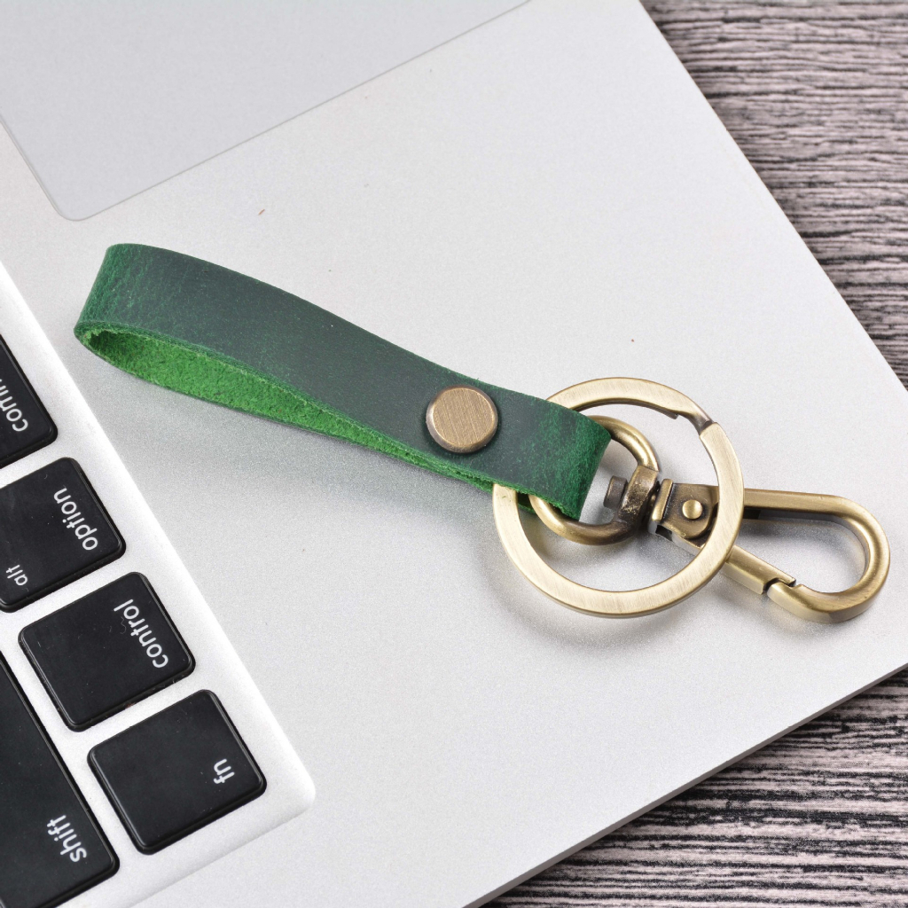 Personalised Stylish Genuine Leather Keychain | Gantungan Kunci Kulit ...