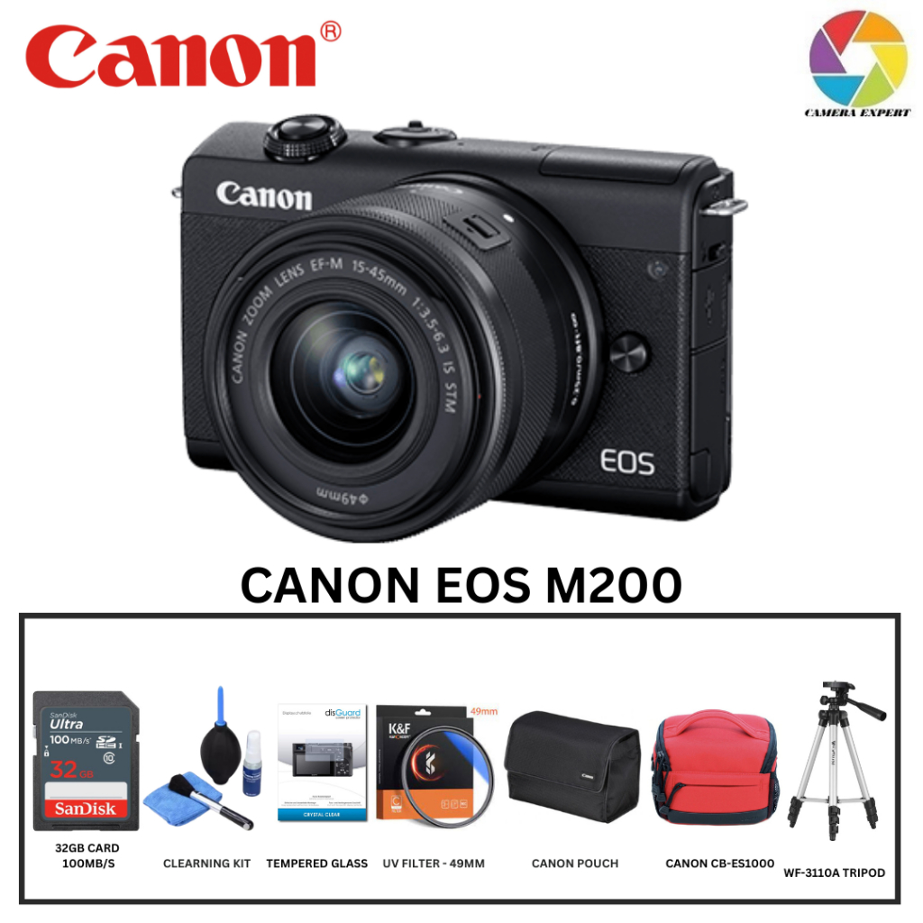 Canon EOS M200 with 15-45mm Mirrorless Digital Camera | Shopee Malaysia