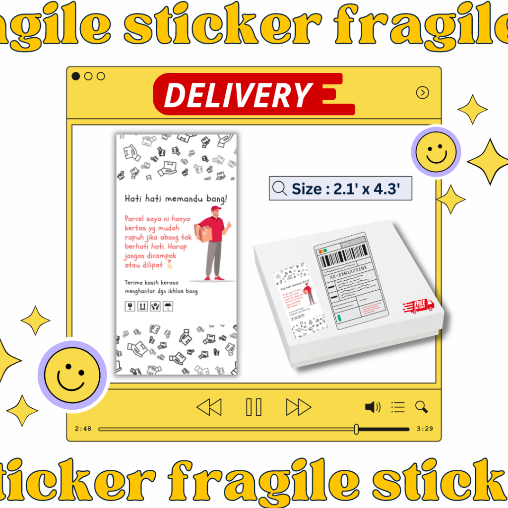 Ready made fragile sticker | creative fragile sticker | label ...