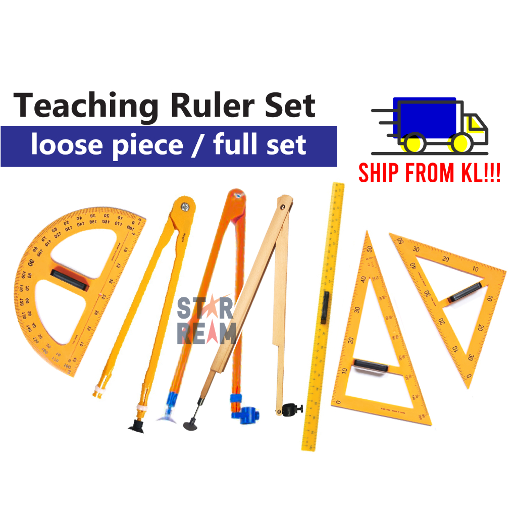 [Ready Stocks] Teaching Ruler Set/Loose [100cm Ruler, Compass ...