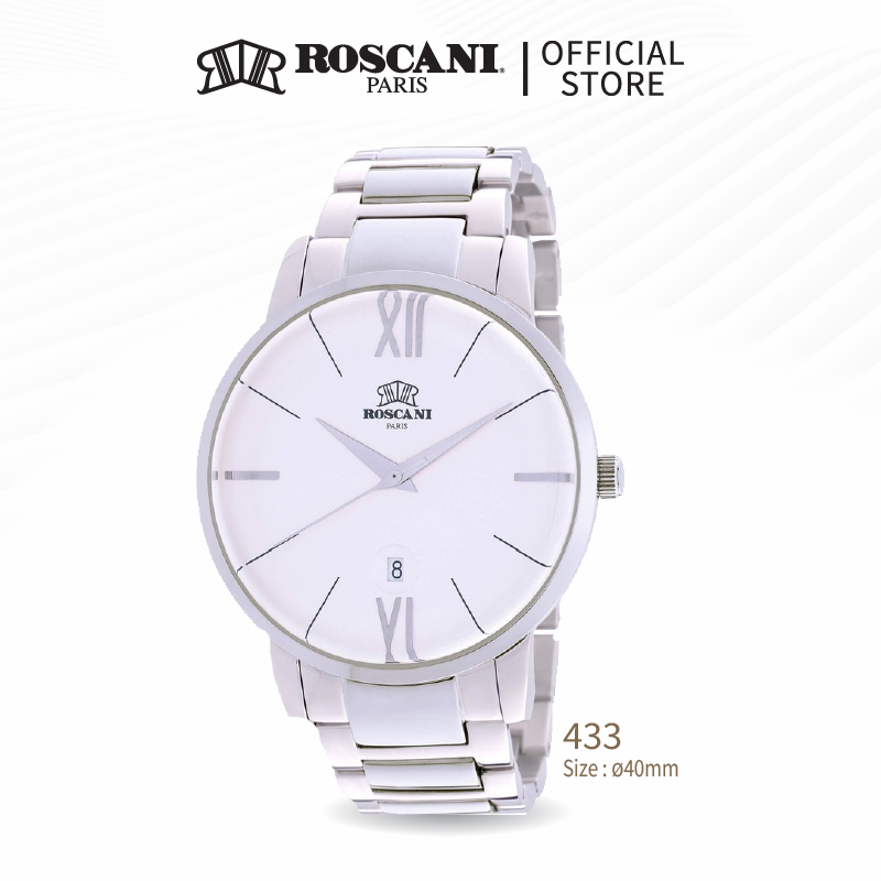 Roscani Ryker 433 Rose Gold Silver Black Bracelet Men Watch -Raised ...