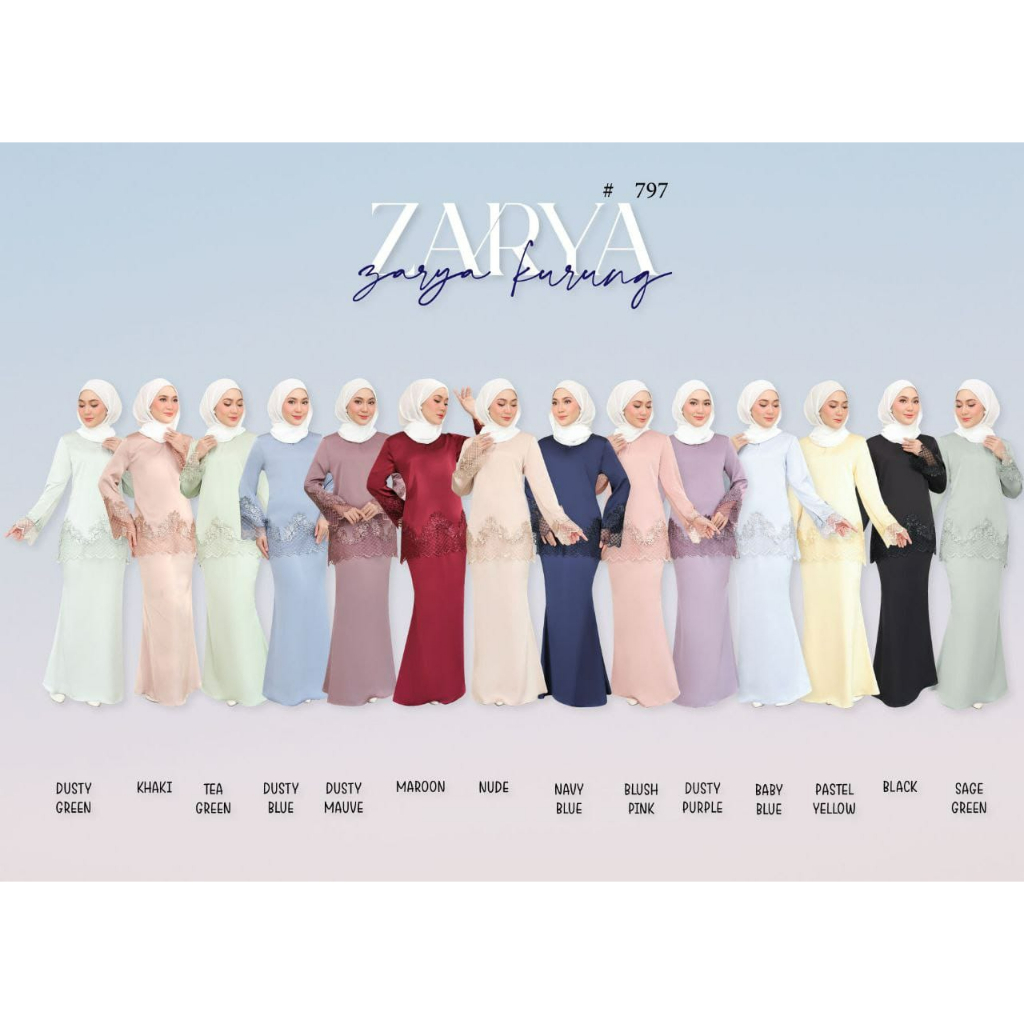 CHICCHOC l ZARYA KURUNG MODEN 797 BAJU RAYA READY STOCK | Shopee Malaysia