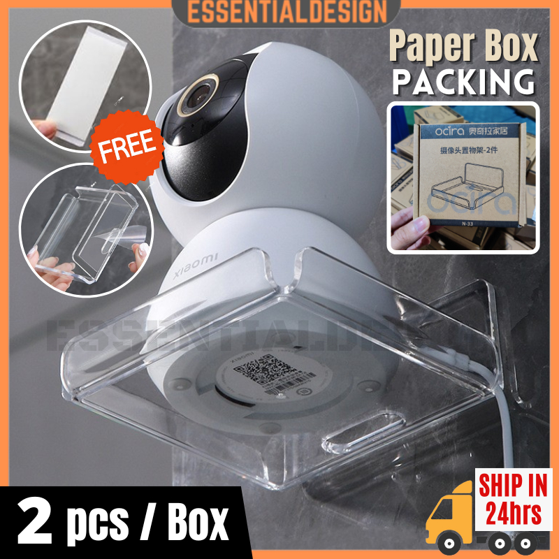 2pc Set💥 CCTV Holder Camera Stand Camera Rack Self-Adhesive Free-Punch ...