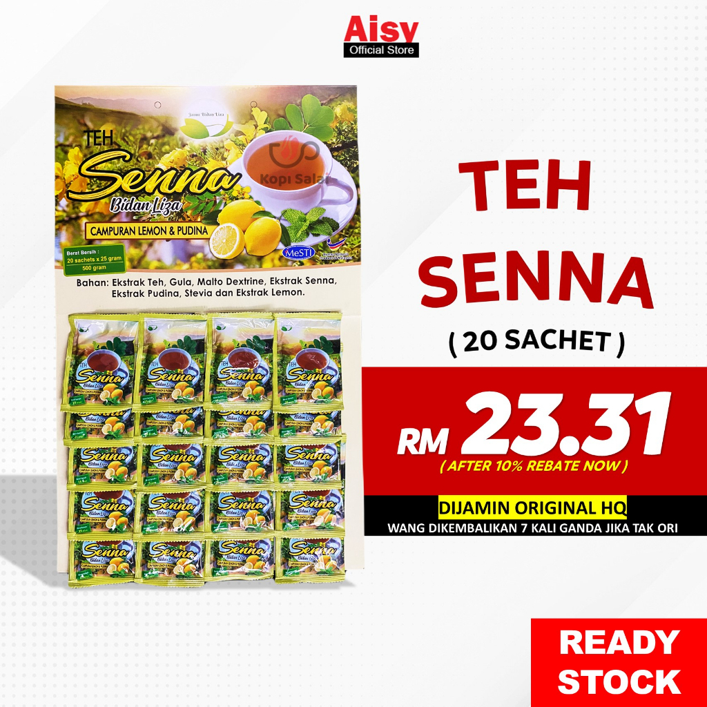 🔥𝗢𝗥𝗜𝗚𝗜𝗡𝗔𝗟 🇲🇾 | TEH SENNA BIDAN LIZA PAPAN 20 SACHET | LAIN2: KOPI SENNA ...