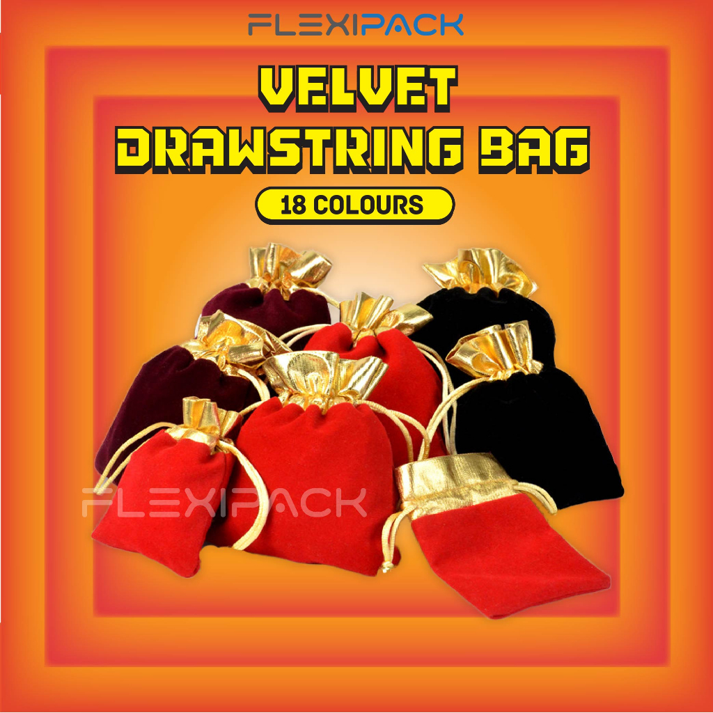 Velvet Beg Uncang Doorgift Organza Pouch Bag Mini Drawstring High ...