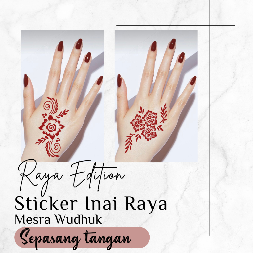 Sticker Inai Raya Edition 2.0 + freegift | Shopee Malaysia