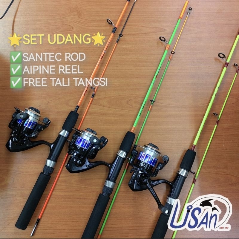 OFFER🌟SET UDANG 4 / 4.6 Kaki Rod + Reel SET PANCING IKAN UDANG | Shopee ...