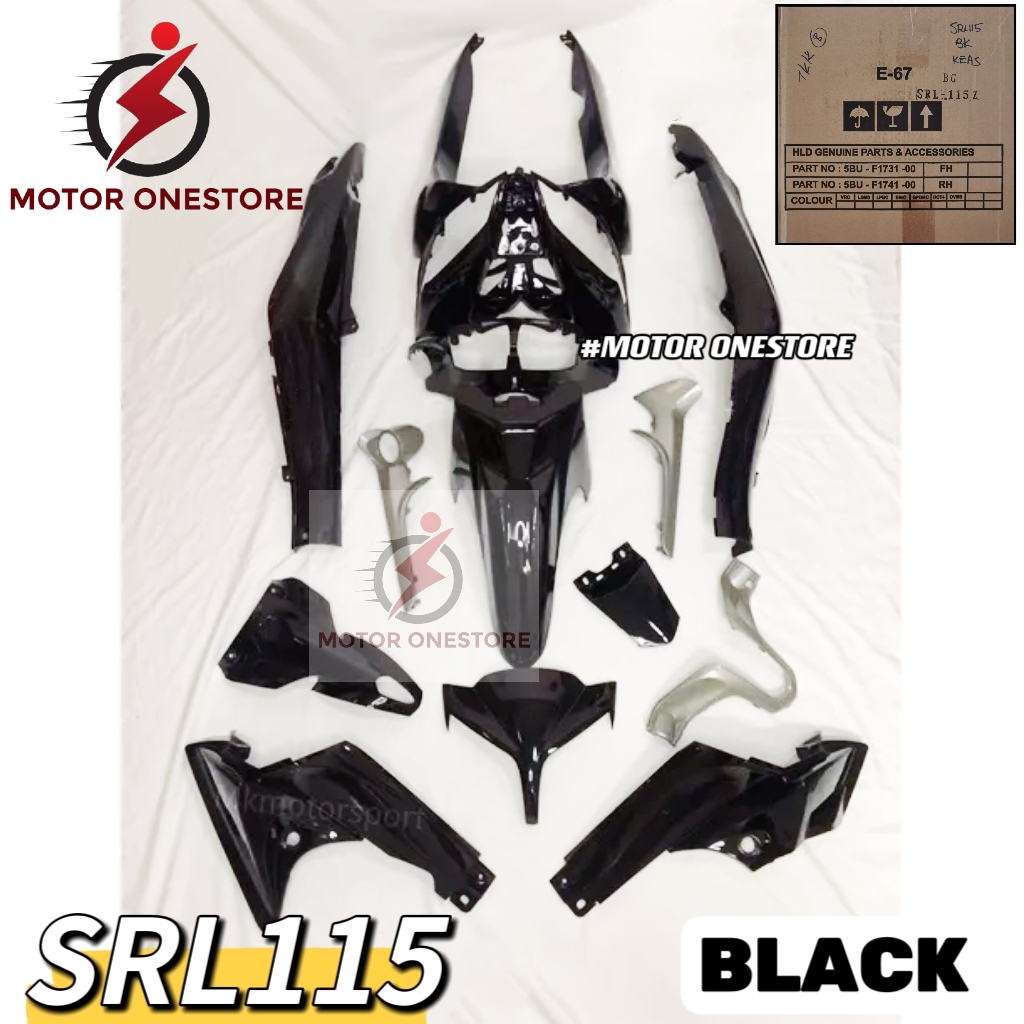 SRL115 Cover set Black Hitam Body Cover Set caver shoot lagenda115 srl ...