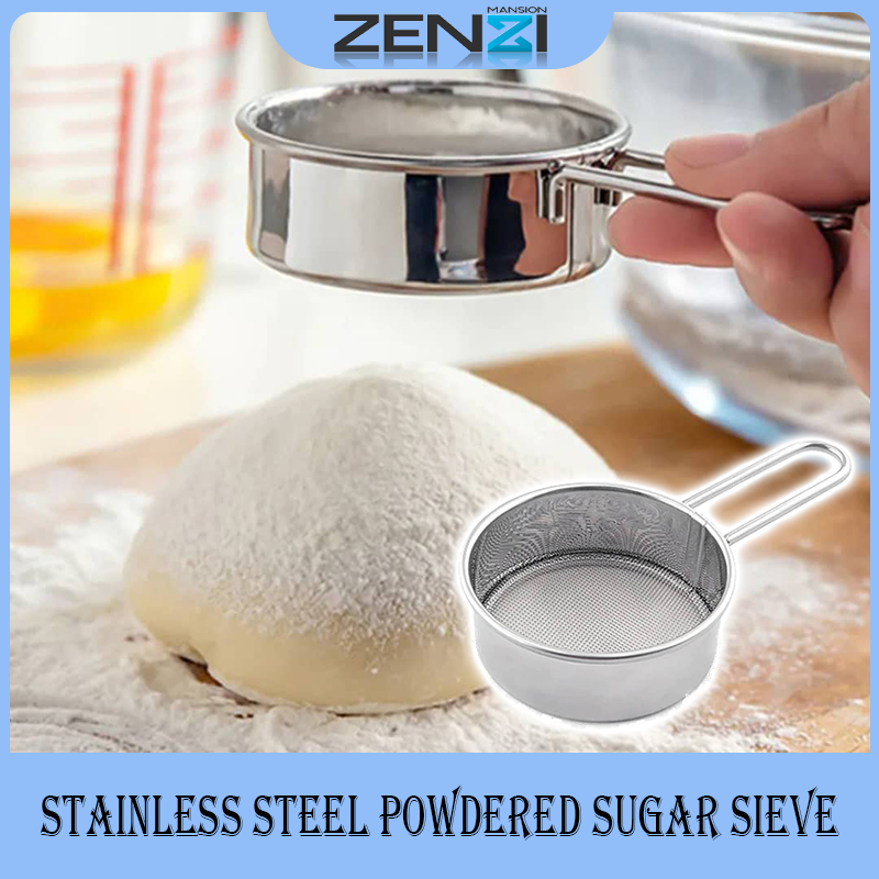 Stainless Steel Powdered Sugar Sieve / Ayak Penapis Tepung Serbuk Gula ...