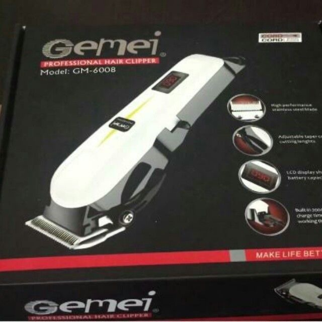 GM 6008 Rechargeable Gemei ProGemei Geemy Mesin Gunting Rambut Hair ...