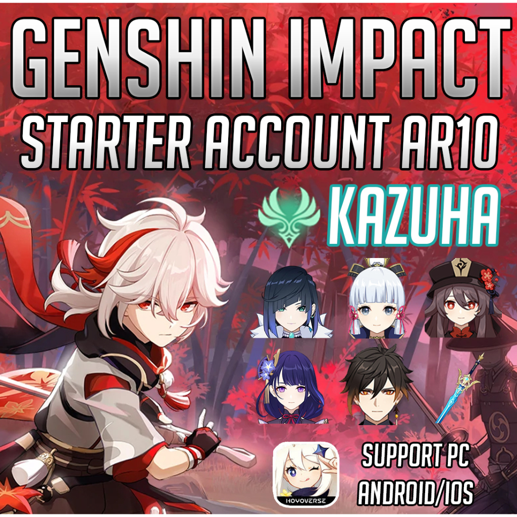 Genshin Impact (ASIA) Starter AR10 Kazuha Combo Accounts 原神初始（亚州服）冒险10枫 ...