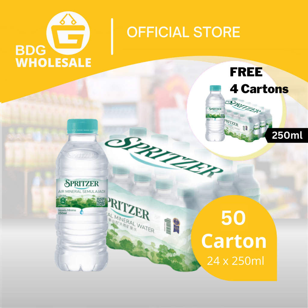 Spritzer Natural Mineral Water (Shrink Pack) 24 x 250ml (Bulk Buys) | Shopee Malaysia