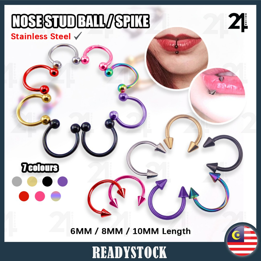 Unisex Stainless Steel Nose Piercing Rings Helix Ear Cartilage ...
