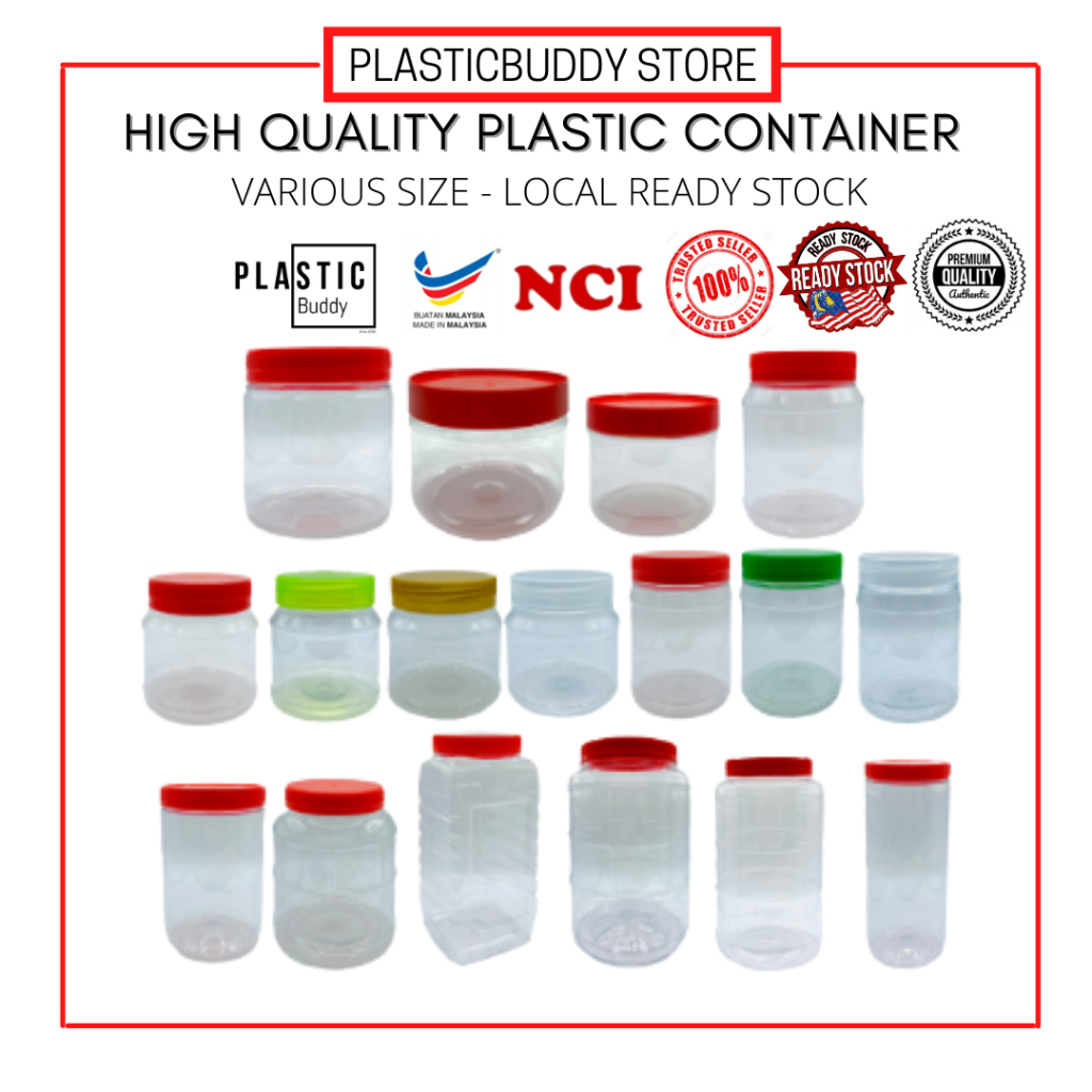 Multi Color Balang Kuih Cookie Jar PET Container Food Container 1PC ...