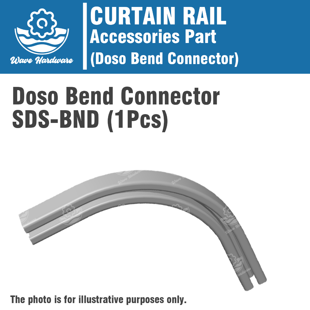 DOSO Curtain Rail Accessories Bend Connector / Curve Connector / L ...