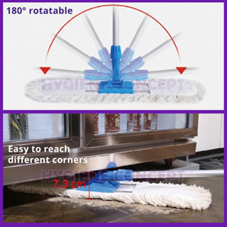 Dust Mop Complete 60cm 80cm / Cotton Dust Mop Set / Flat Mop / Cleaning ...