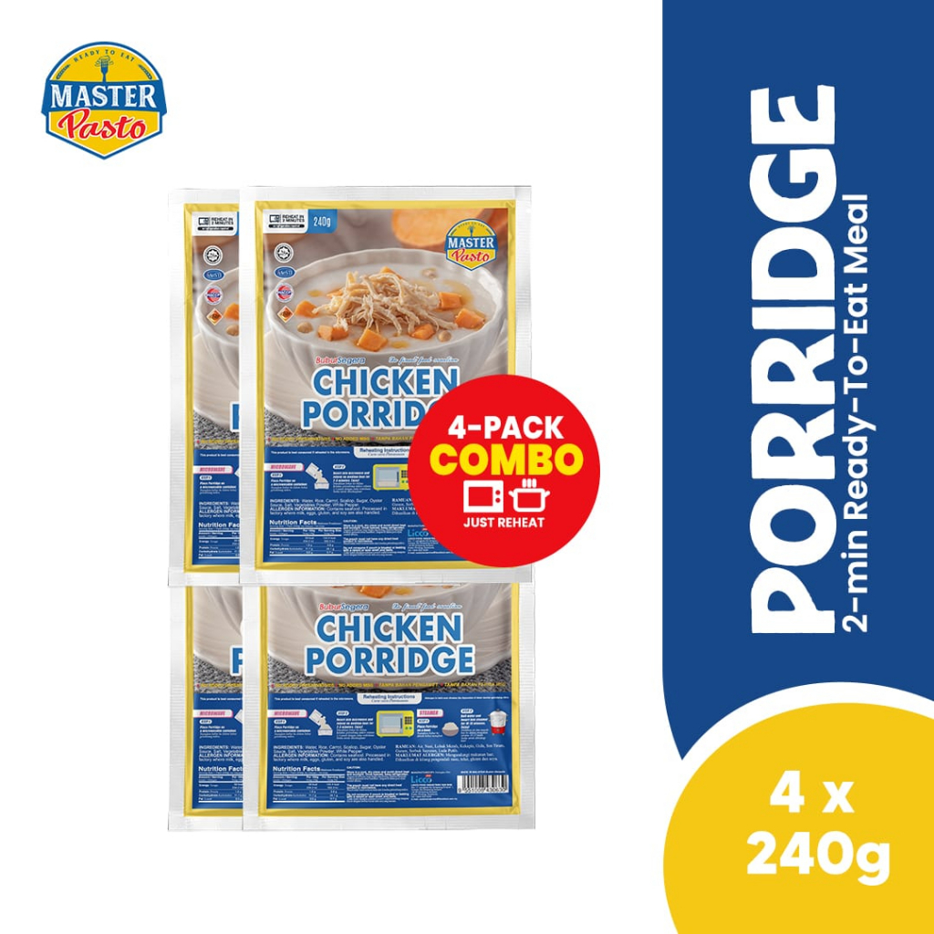 2-Minute Chicken Porridge Value Pack (240g x 4 Packs) | Shopee Malaysia