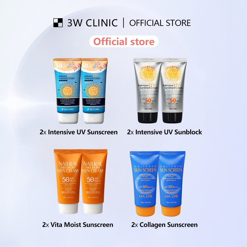 3W Clinic Intensive UV Sunscreen Cream, Intensive UV Sunblock Cream ...