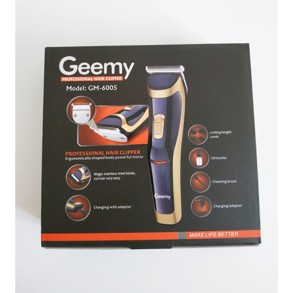 GEEMY ORIGINAL GM 6005 PROFESSIONAL HAIR CLIPPERS SHRAVER TRIMMER ...