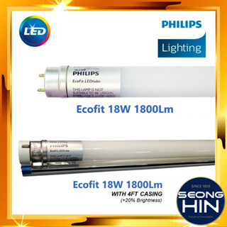 10PCS x Philips Ecofit LED tube 4ft 18W Daylight / MENTOL PANJANG LED ...