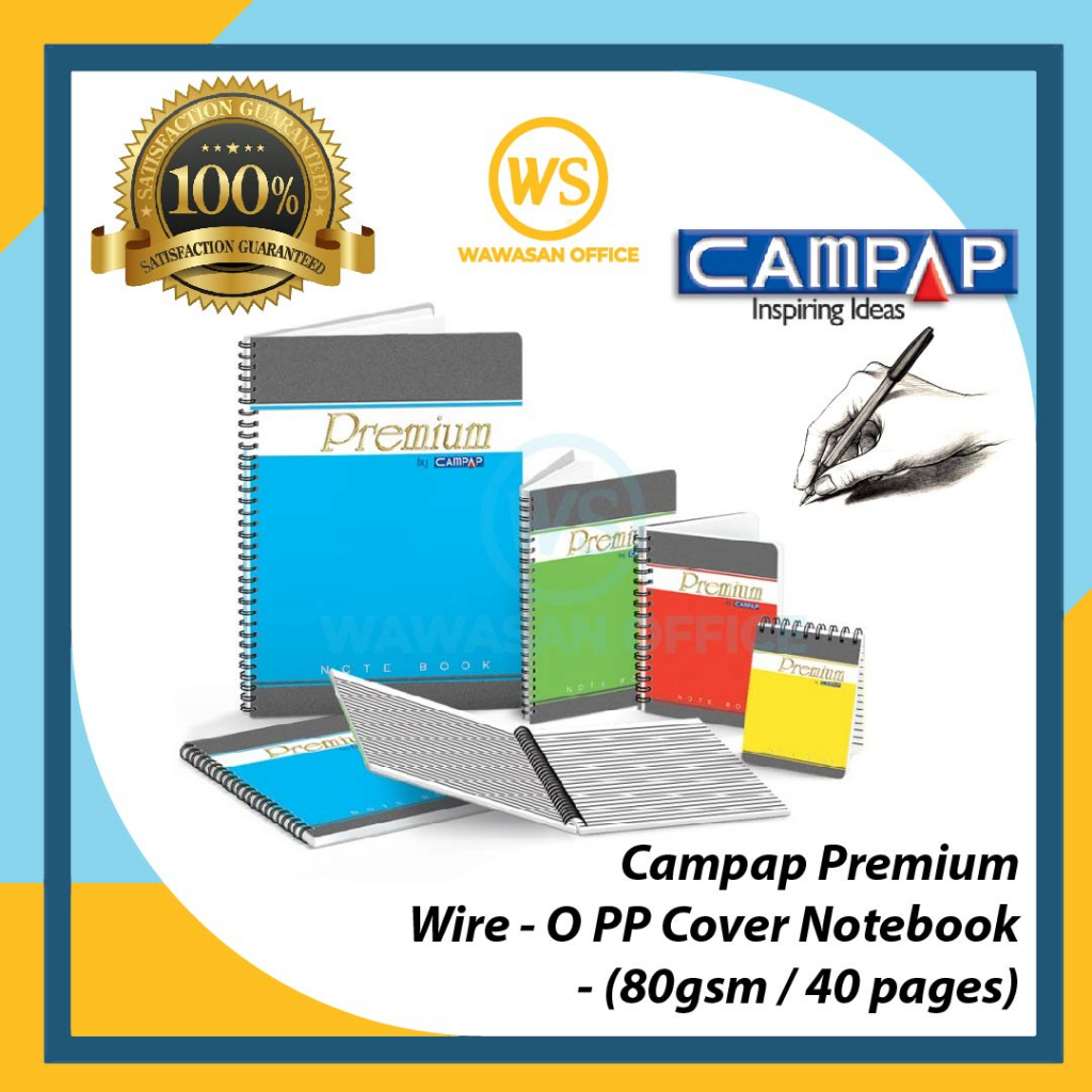 Campap Notebook / Premium Notebook / Ring Notebook / Wire-O PP Cover ...