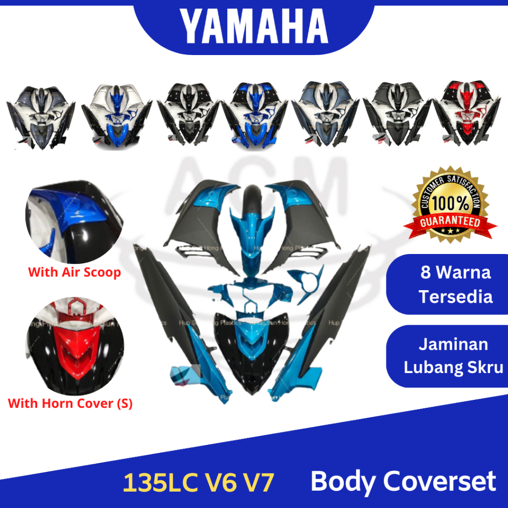 YAMAHA LC135 V6 V7 4 Stroke Body Cover Set Body Kit Color Part Parts 135LC Coverset LCV6 LCV7 LC ...