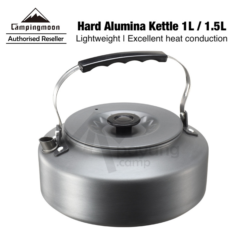 CAMPINGMOON Hard Alumina Kettle S1000 1L/ S1500 1.5L Portable Ultra ...