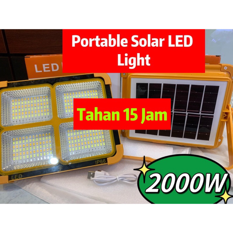 20000W Portable Solar Flood Light LED Camping Tent Light Rechargeable ...