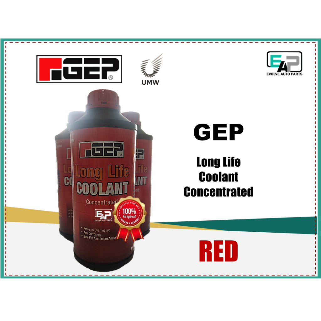 GEP Long Life Red Coolant Concentrated – Suitable for Toyota (1L) | Shopee Malaysia