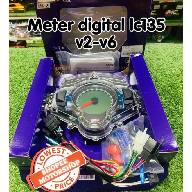 YAMAHA LC135 V2 - V6 METER DIGITAL UMA RACING 100%ORIGINAL ELECTRONIC ...