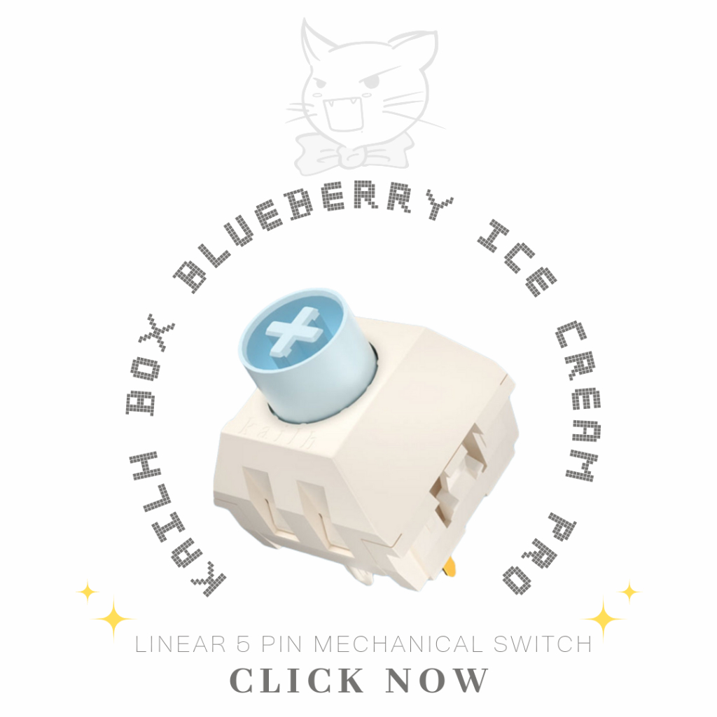 Keydous x Kailh Box Blueberry Ice Cream Pro 5 Pin Linear Switch for MX ...