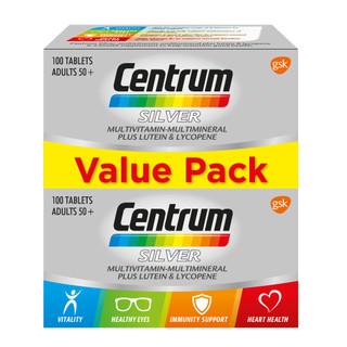 Centrum Silver Multivitamin-Multimineral Plus Lutein Healthy Eyes ...