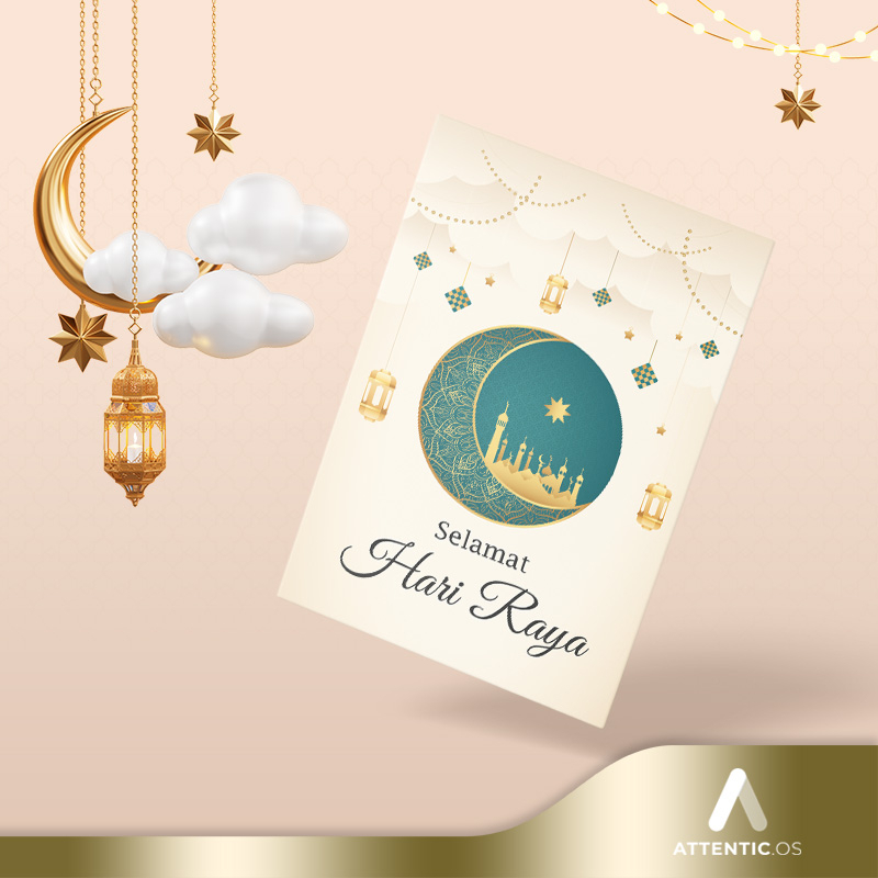 Ramadan Card Selamat Hari Raya 4R Custom Print with an Envelope ...